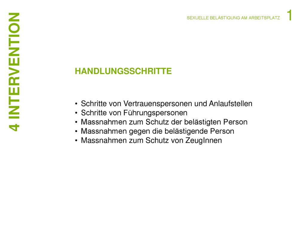 Sexuelle Belästigung Am Arbeitsplatz 4 Intervention Ppt Herunterladen