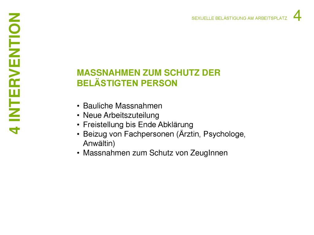 Sexuelle Belästigung Am Arbeitsplatz 4 Intervention Ppt Herunterladen