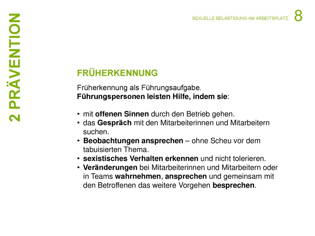 Sexuelle Belästigung Am Arbeitsplatz 2 Prävention Ppt Herunterladen