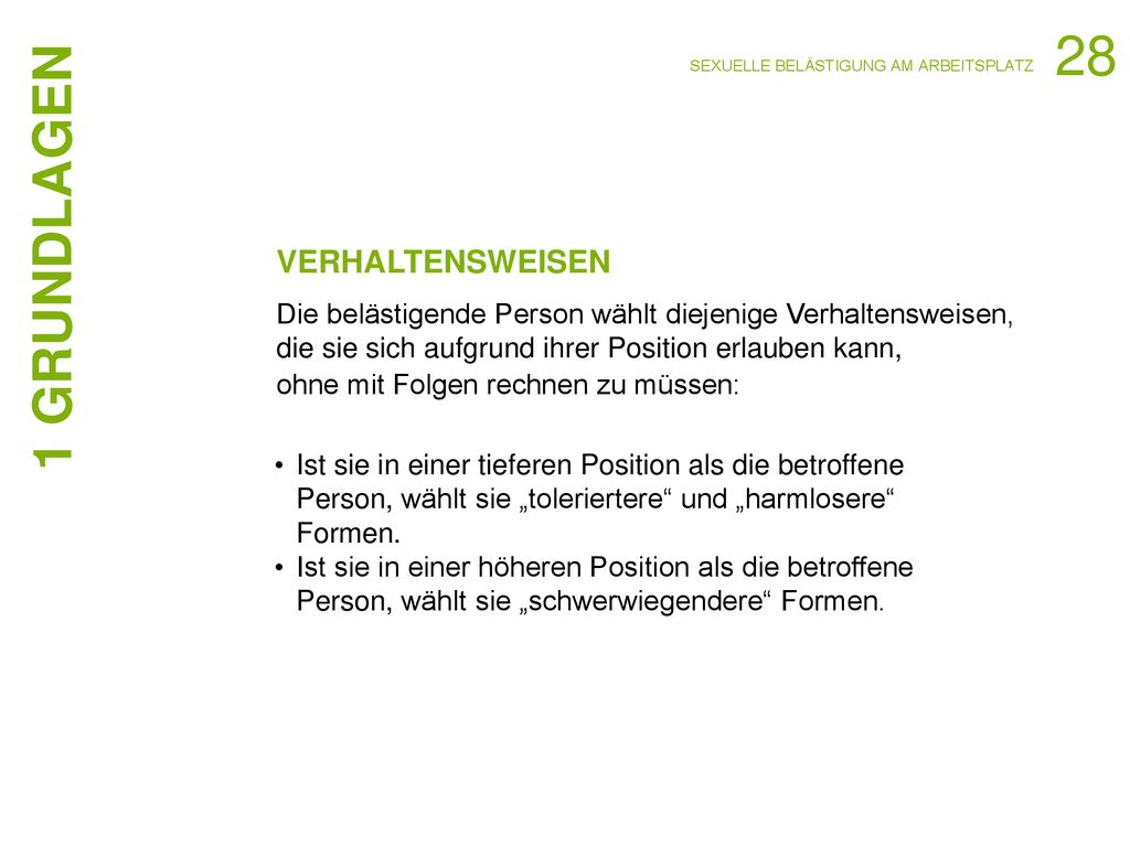 Sexuelle Belästigung Am Arbeitsplatz 1 Grundlagen Ppt Herunterladen